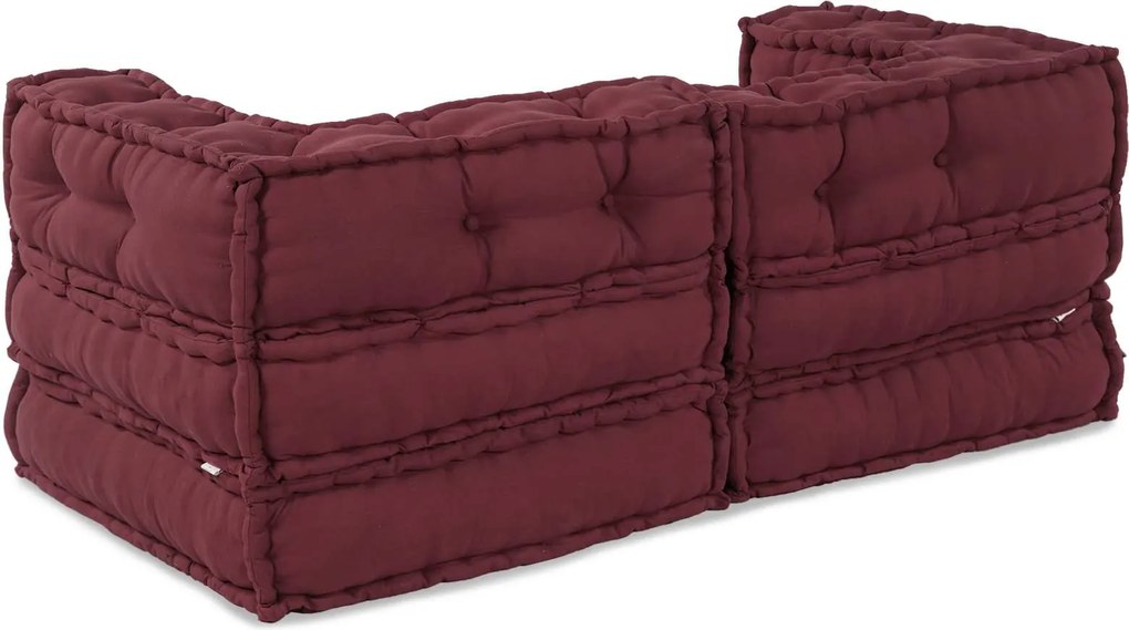 Modulová pohovka 2 ks Textil Bordó 140 x 70 x 56 cm 3315071