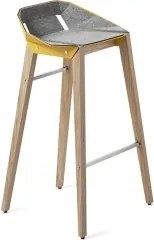 Barová židle Tabanda DIAGO, 75 cm, dubová podnož, plst (RAL1004)