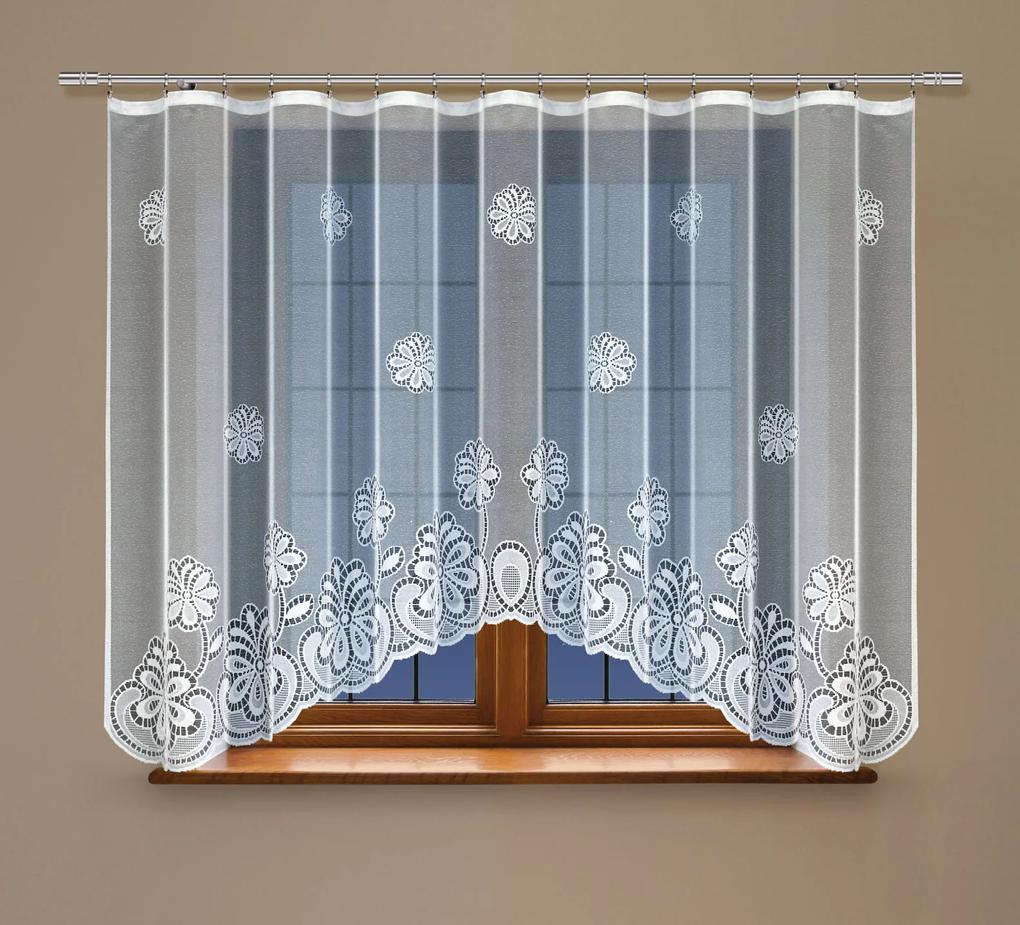 Dekorační žakárová záclona s řasící páskou HELIOS 160 bílá 300x160 cm MyBestHome