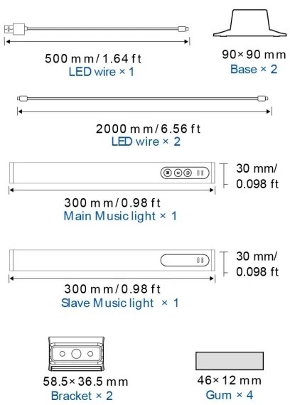 Globo 25895SH - SADA 2x LED RGB Stmívatelná stolní lampa LED/2W/5V Wi-Fi Tuya