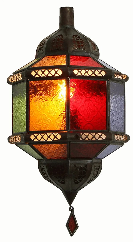 Marocká nástěnná lampa Trombi barevná