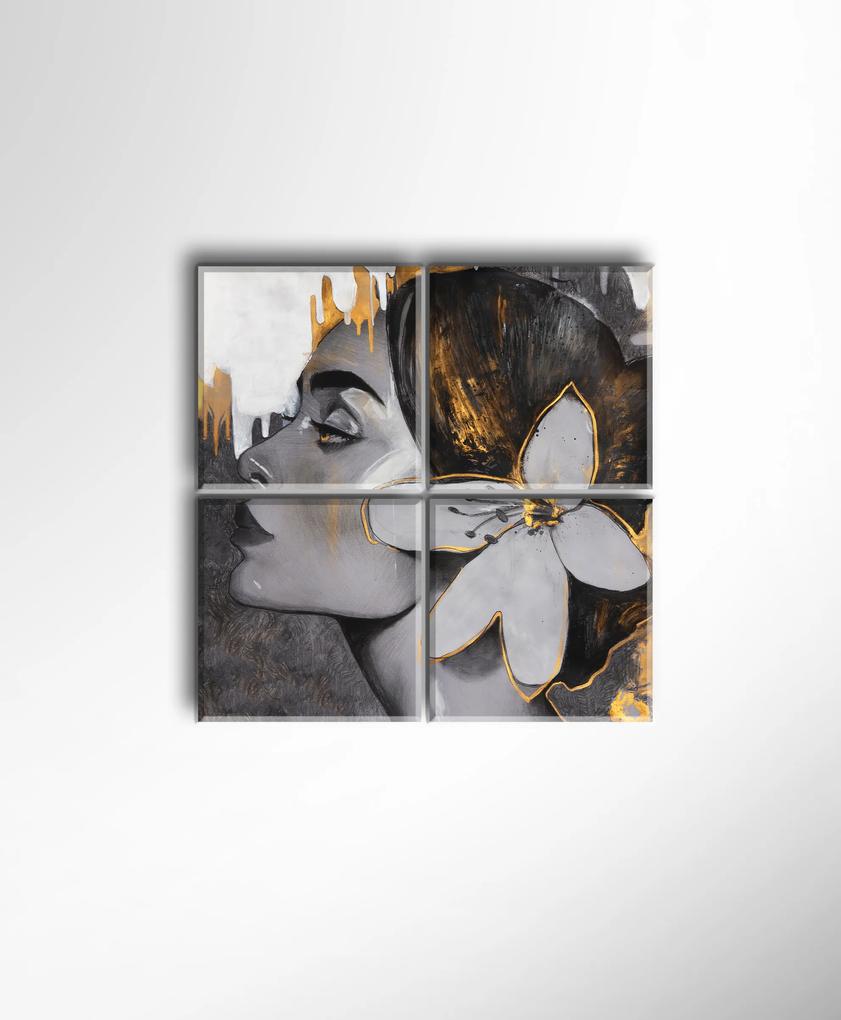 Malvis ® Obraz Malovaný obličej ženy ROZMĚR (šířka x výška): jednodílný obdélník 100x45 cm