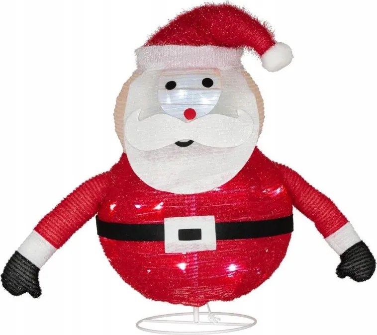 Vánoční dekorace, Santa Claus, 30 Led, 58 cm, časovač