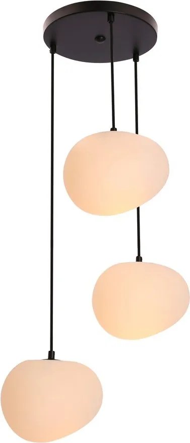 Černo-bílé závěsné svítidlo ø 42 cm Stones – Candellux Lighting