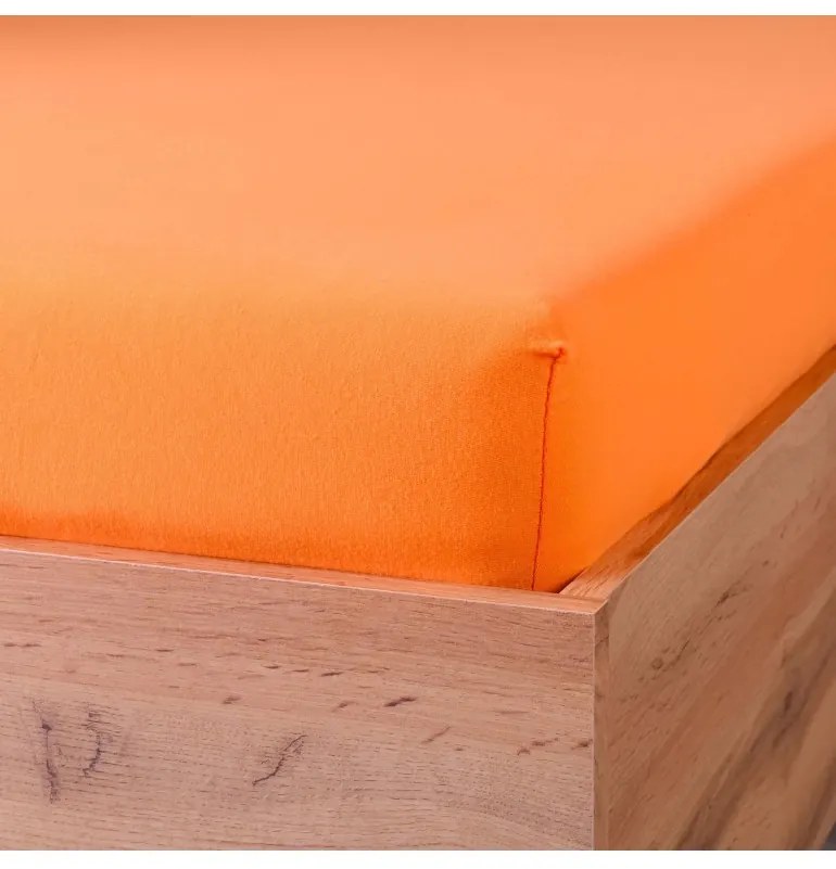 Prostěradlo oranžové jersey EMI, Plachta 90x200