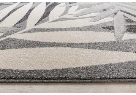 koberec FEEL 1827/16811 LISTY šedá / krémový velikost 280x370 cm | krásné koberce cz