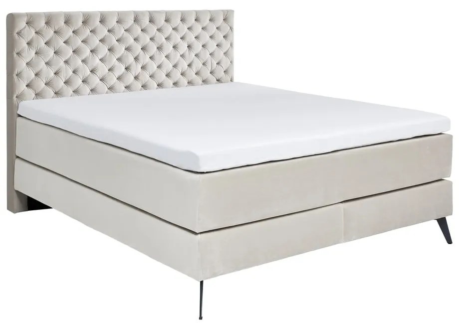 Béžová boxspring postel 200x200 cm La Maison – Meise Möbel