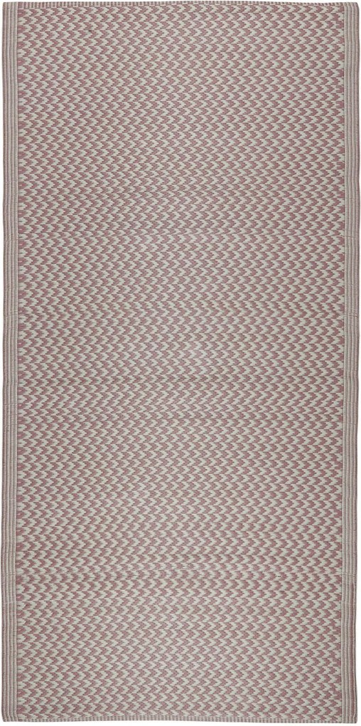IB LAURSEN Plastový koberec Recycled Pink 90x180 cm, růžová barva, bílá barva, plast, textil
