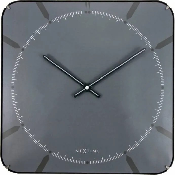 Designové nástěnné hodiny 3173 Michael Dome Grey 35cm