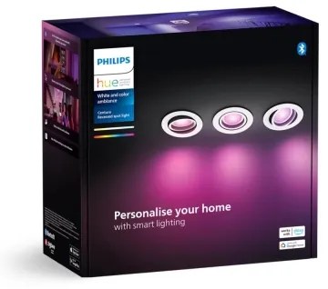 Philips - SADA 3xLED RGBW Stmívatelné podhledové Hue CENTURA 1xGU10/4,2W/230V
