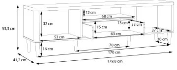 Televizní stolek VIRO hnědá/béžová