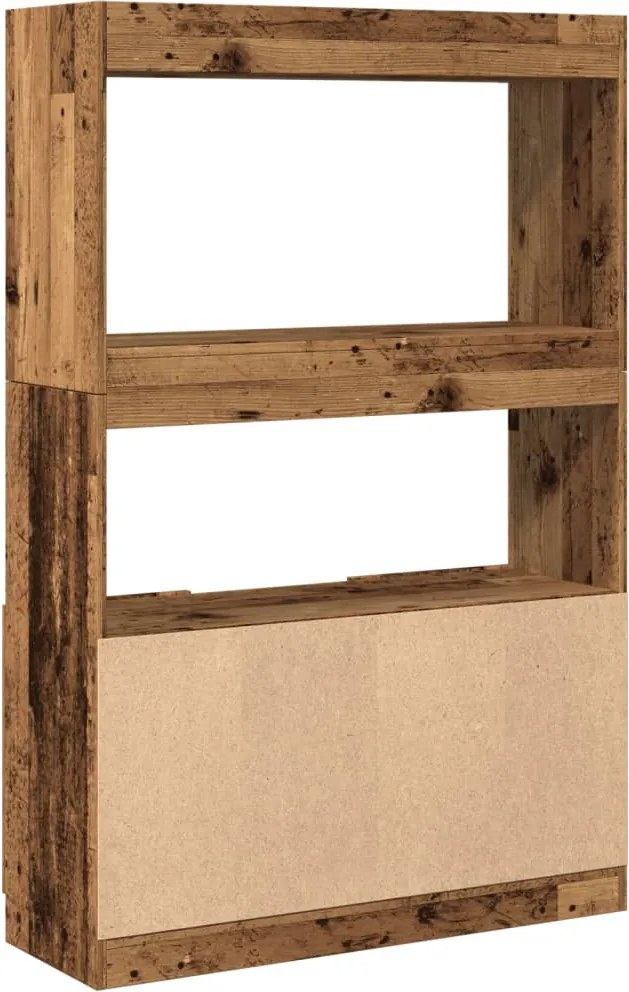 Skříň highboard old wood 92 x 33 x 140 cm kompozitní dřevo 3309616