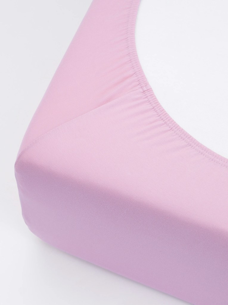 MK Lůžkoviny Jersey prostěradlo do postýlky s elastanem 60 × 120 cm – růžové