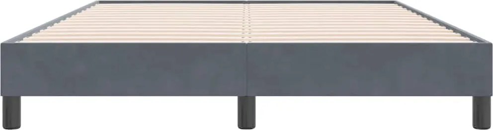 Postel Box Spring bez matrace tmavě šedá 140x220 cm samet 3315874