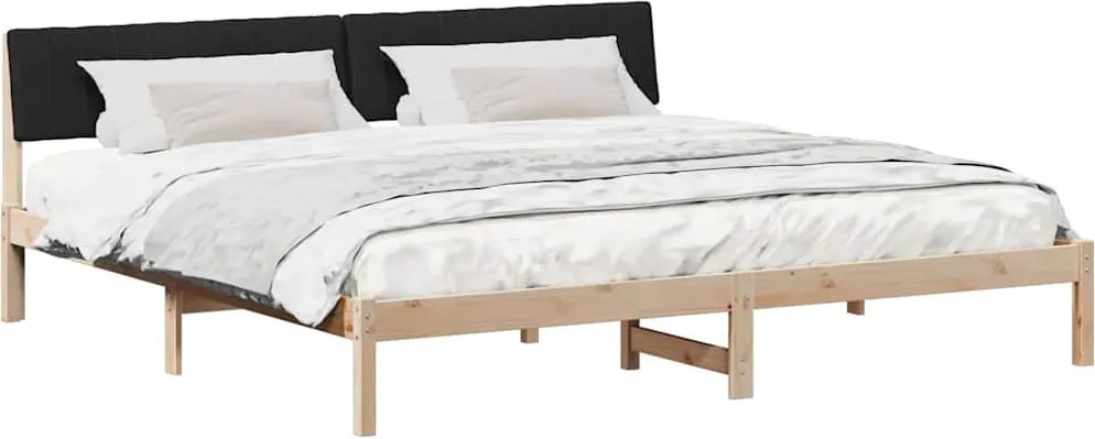 Rám postele Hnědo-černá 200 x 200 cm Masivní borovicové dřevo 3394350