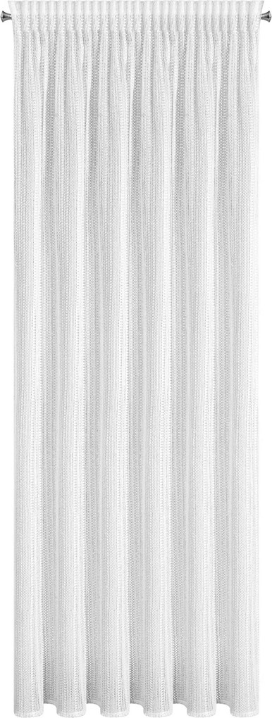 ZÁCLONA NA PÁSCE PATRICIA 140X270 CM BÍLÁ