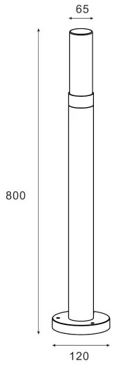 Zuma Line SJ17614 - Venkovní lampa WALLY 1xE27/60W/230V IP54 černá