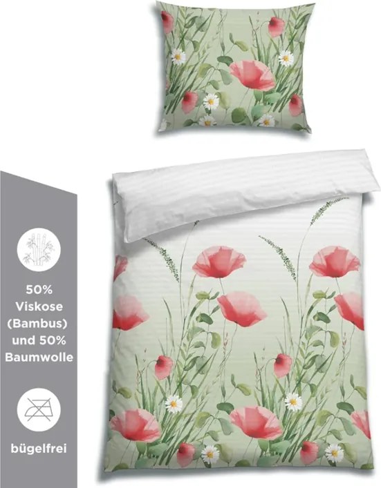 Florella Krepové povlečení Liara Gruen s chladivým účinkem Rozměr: 70x90 + 140x200 cm