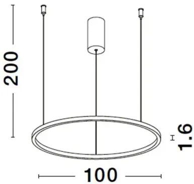 LED lustr Tarquin 100 zlaté