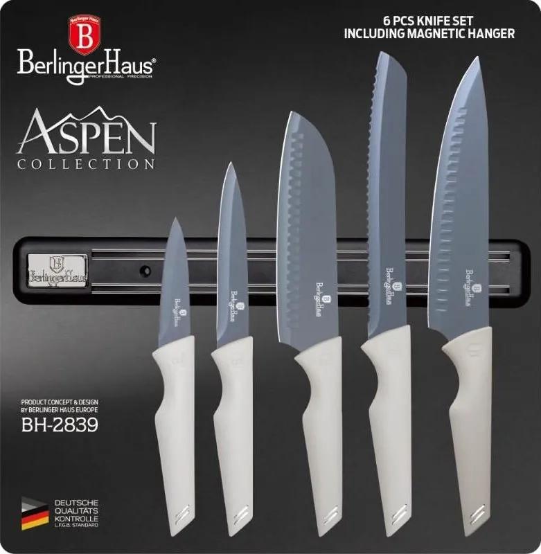 Sada nožů Berlingerhaus s magnetickým držákem 6 ks Aspen Collection [6341208]