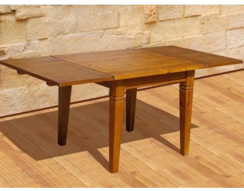 Masivní jídelní stůl 90x90 masivní dřevo Glory + přídavné desky