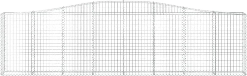 Klenuté gabionové koše 6 ks 400x30x100/120cm pozinkované železo 3145830