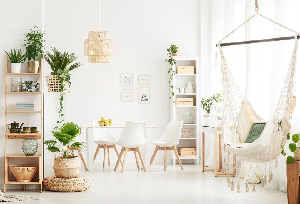 Tutumi, pletený přírodní koš ve stylu Boho 381180B, hnědá, HOM-06661