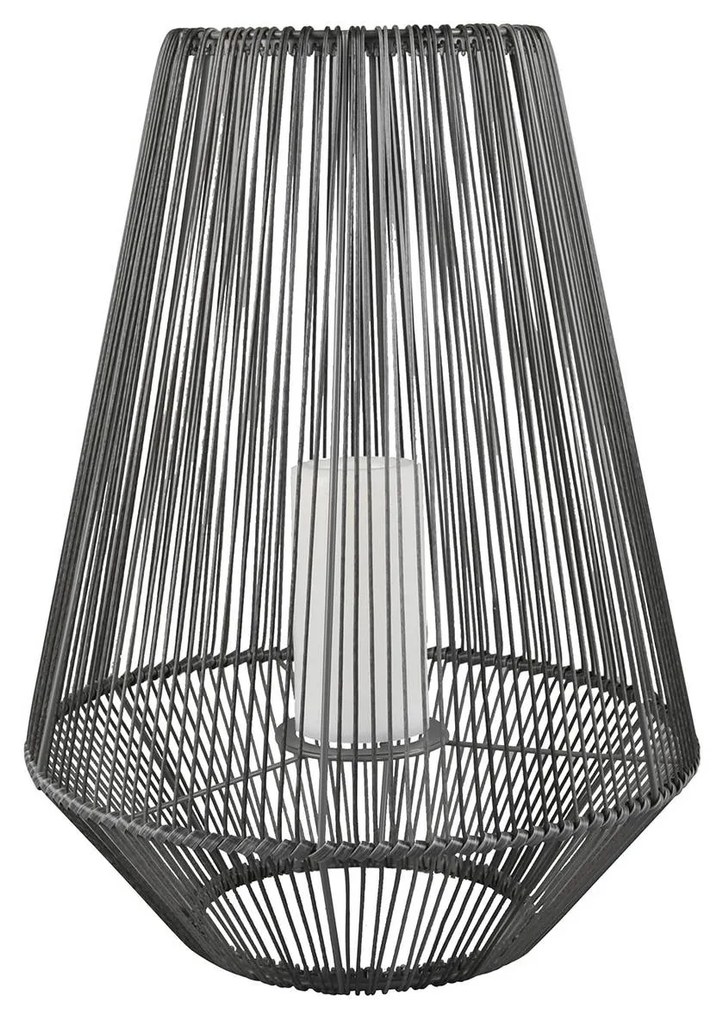 Mineros LED solární stolní lampa, šedá, výška 51 cm