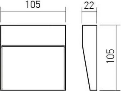 Redo 90474 - LED Venkovní nástěnné svítidlo LANDER LED/3W/230V IP54 bílá