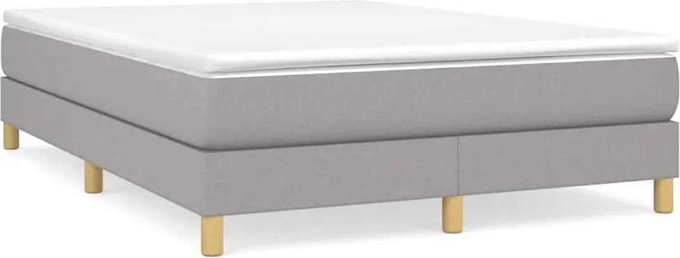 Box spring postel s matrací světle šedá 140 x 200 cm textil 3144175