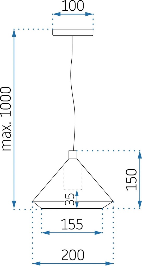 Tolight, Stropní svítidlo 1xE27 APP1005-1CP, černá-zlatá, OSW-07556