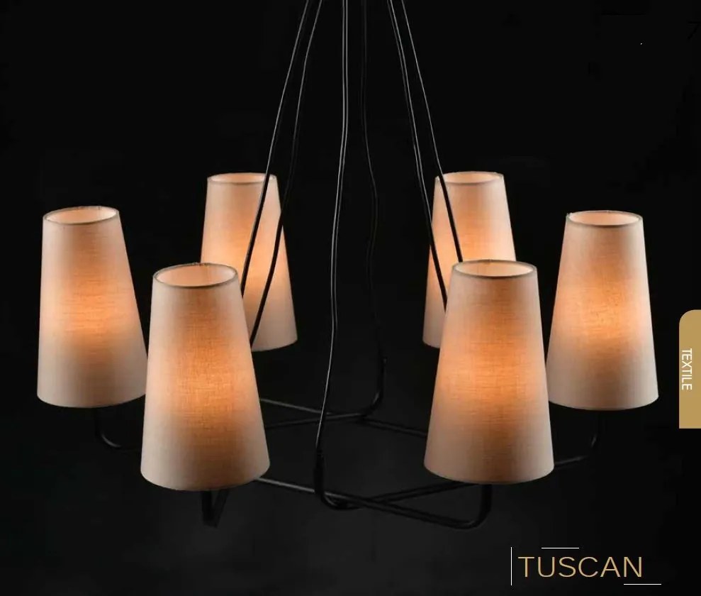 ACA DECOR Závěsné svítidlo TUSCAN max. 6x40W/E14/230V/IP20