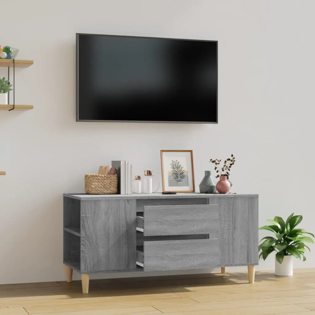 TV skříňka šedá sonoma 102x44,5x50 cm kompozitní dřevo