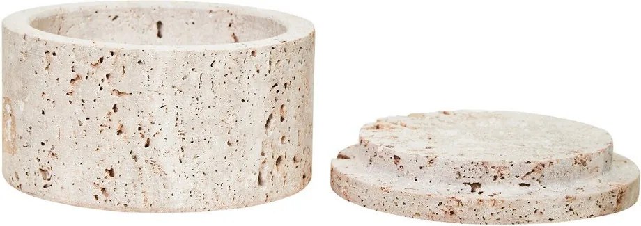 Dekorativní kamenný úložný box v přírodní barvě ø 14x8 cm Tibor – Premier Housewares