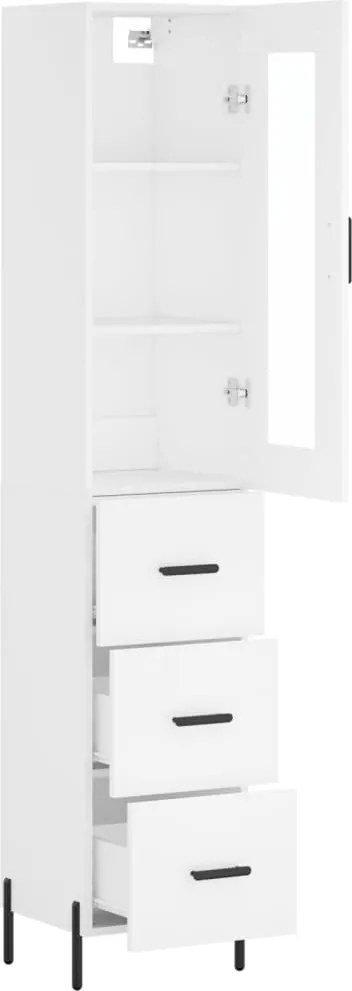Skříň highboard bílá 34,5 x 34 x 180 cm kompozitní dřevo 3199241
