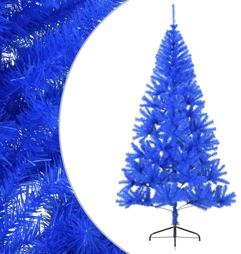 344683 vidaXL Umělý poloviční vánoční stromek se stojanem modrý 210 cm PVC
