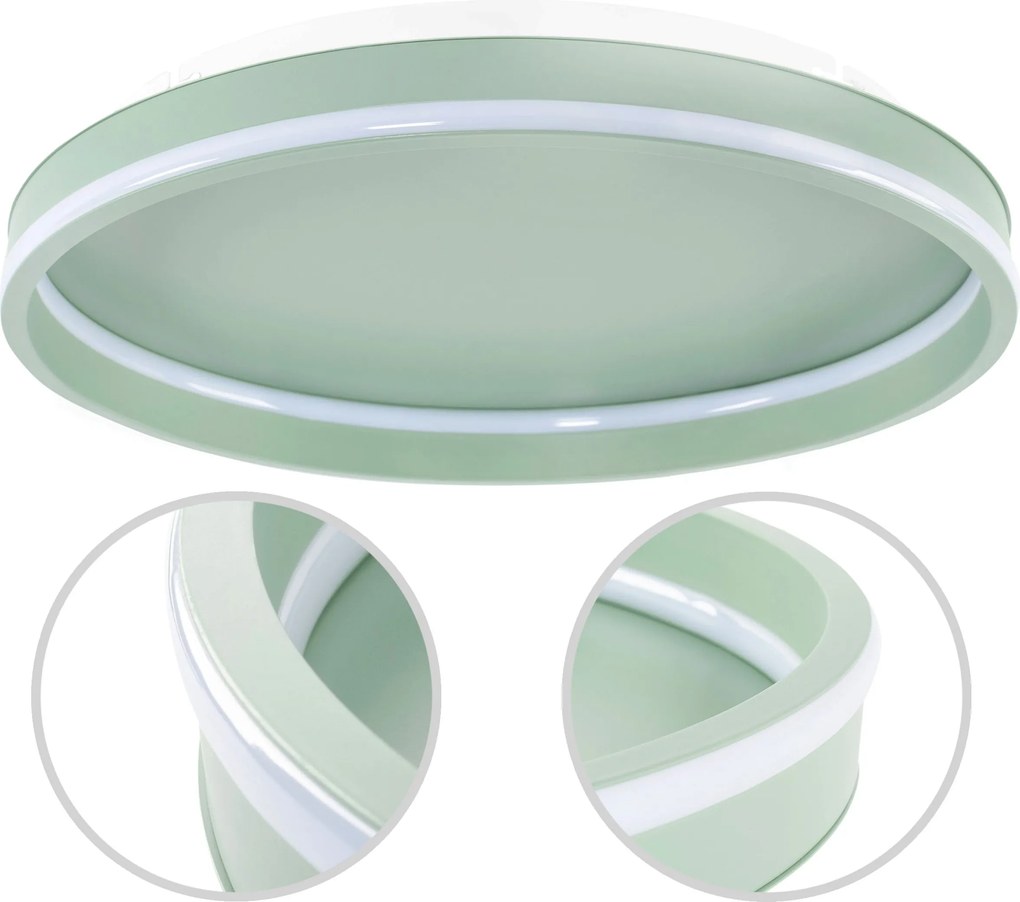 Toolight Toolight, LED stropní svítidlo 40cm, 4000 lm, 22W, 4000K, APP1463, zelená, OSW-08641