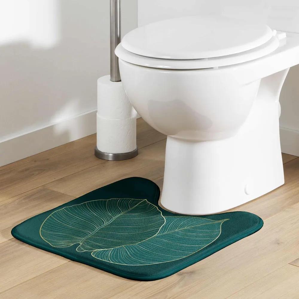 Tmavě zelená WC koupelnová předložka 45x45 cm Jade – douceur d'intérieur