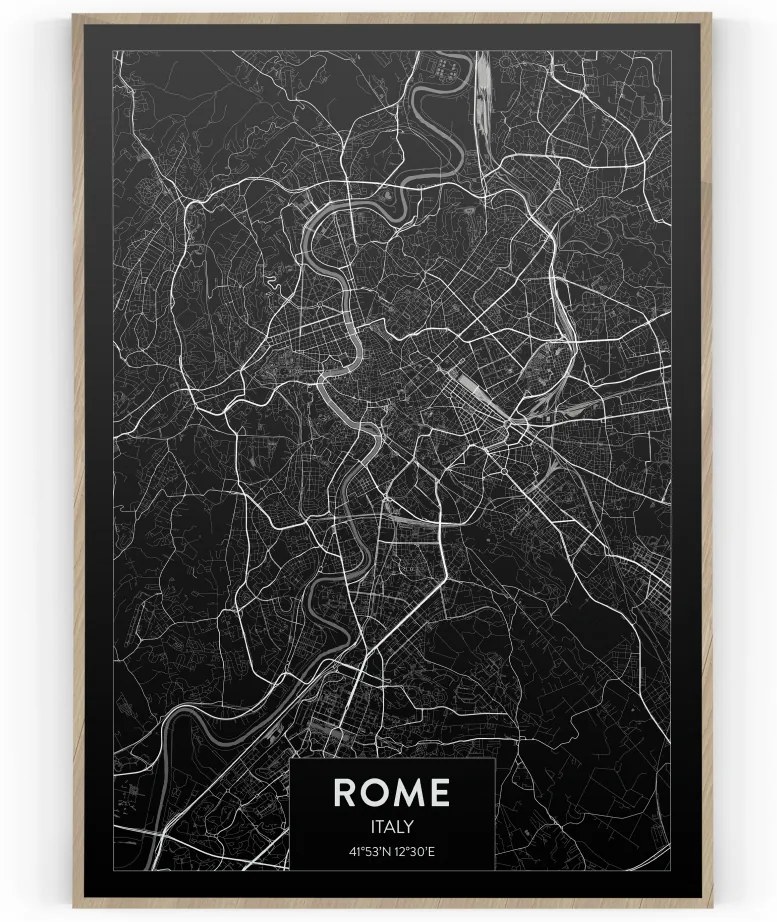 Plakát / Obraz Mapa Rome Samolepící plátno A4 - 21 x 29,7 cm