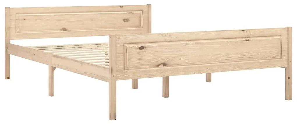 Rám postele masivní borové dřevo 140 x 200 cm - Default Title