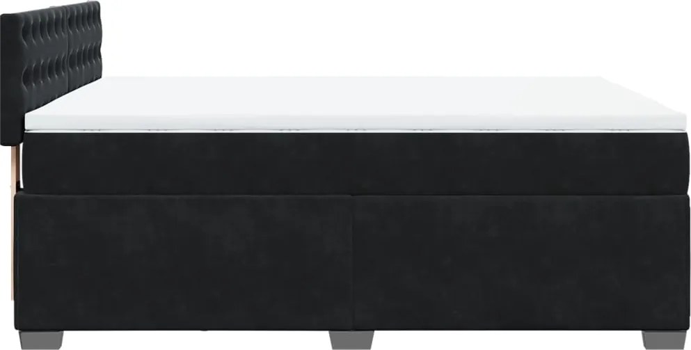 Box spring postel s matrací černá 140 x 190 cm samet 3288620
