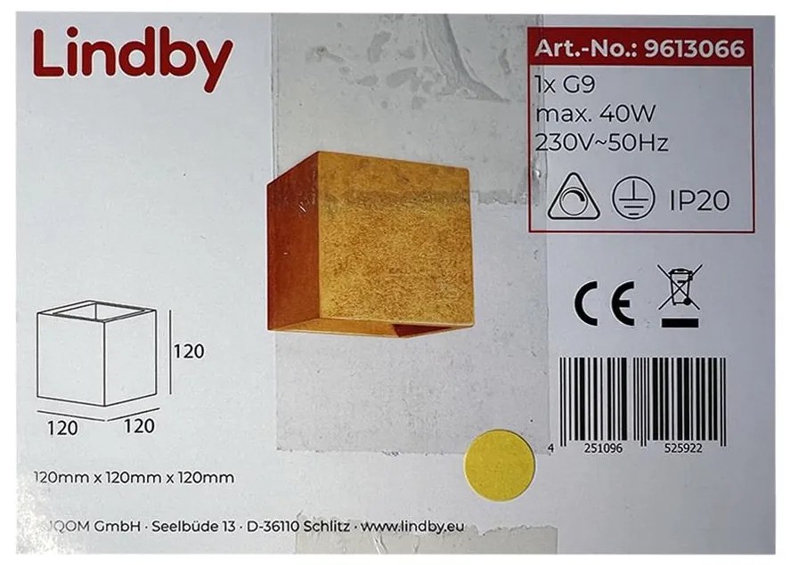 Lindby Lindby - Nástěnné svítidlo YADE 1xG9/20W/230V LW0670