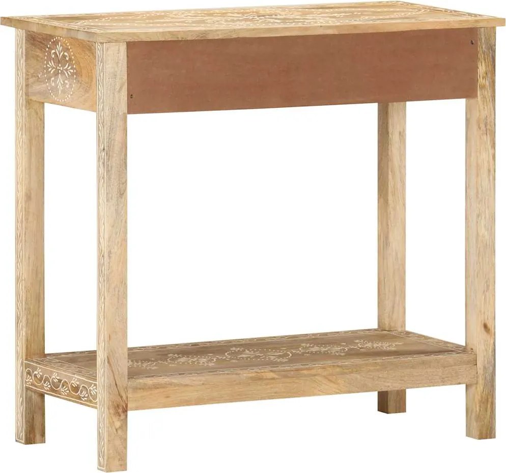 Konzolový stolek 80 x 35 x 74 cm masivní mangovníkové dřevo 320379