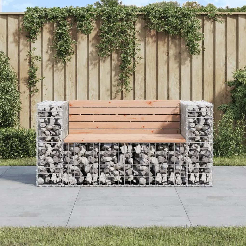 Zahradní lavice gabionový design 143 x 71 x 65,5 cm douglaska,  834378