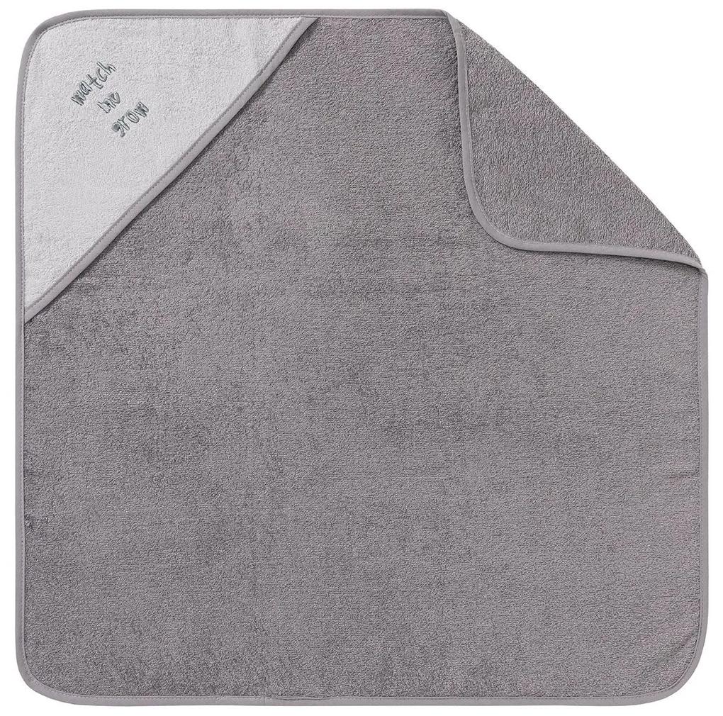 LUPILU® Dětská osuška s kapucí BIO (šedá), Barva: šedá - 4050069089009
