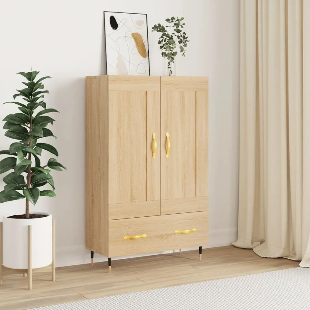 Skříň highboard dub sonoma 69,5 x 31 x 115 cm kompozitní dřevo