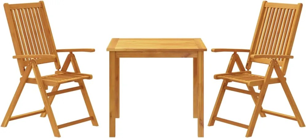 3dílný zahradní jídelní set 85x85x74 cm masivní akáciové dřevo 3295260