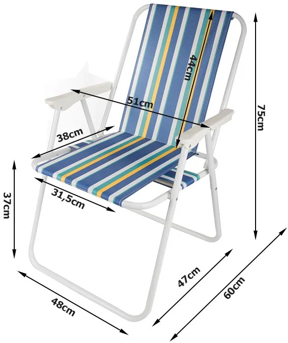 Verk Group Skládací židle plážová plážová zahrada lehká pro kempování stan
