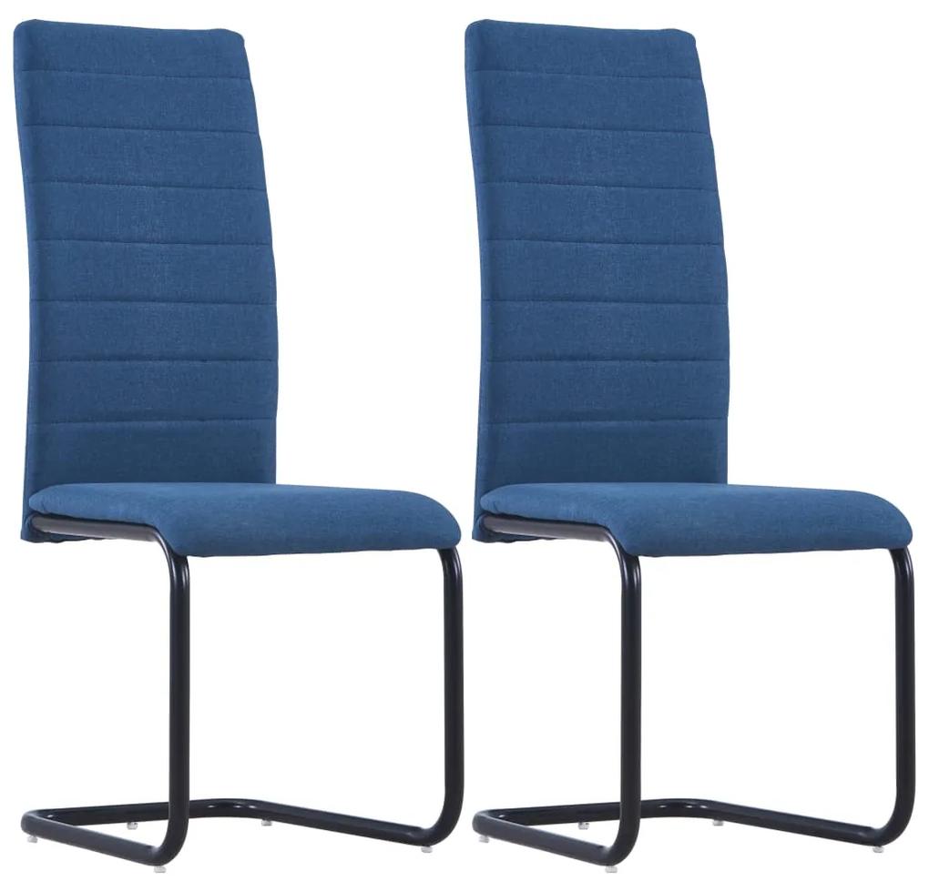 281811 vidaXL Konzolové jídelní židle 2 ks modré textil