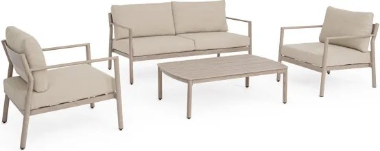 BIZZOTTO Zahradní set pohovky, křesel a konferenčního stolku SIRIUS taupe 8051836778771